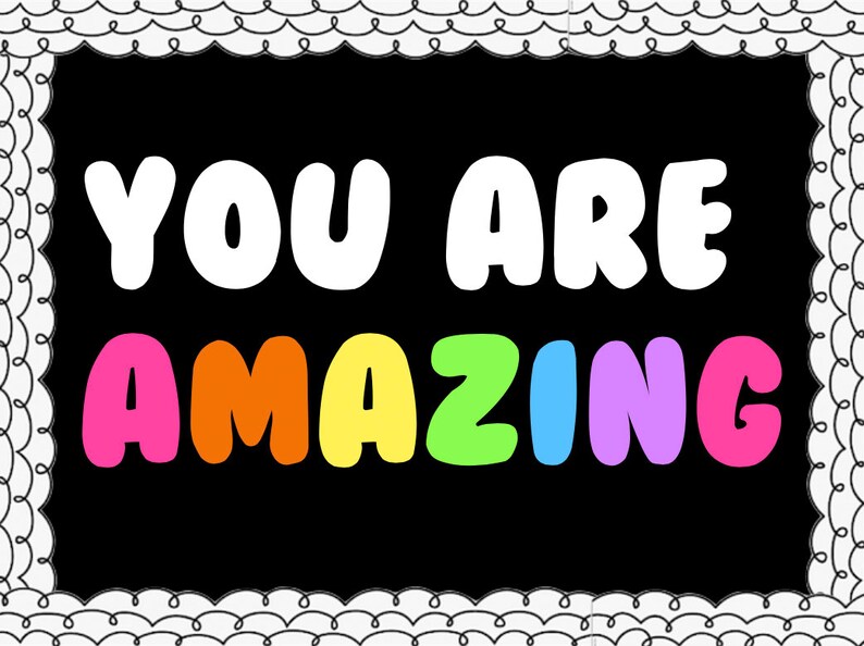 YOU ARE AMAZING Printable Bulletin Board, Back to School - Etsy