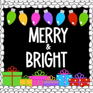 Colorful Christmas Bulletin Board Kit: Classroom Decor (digital ...
