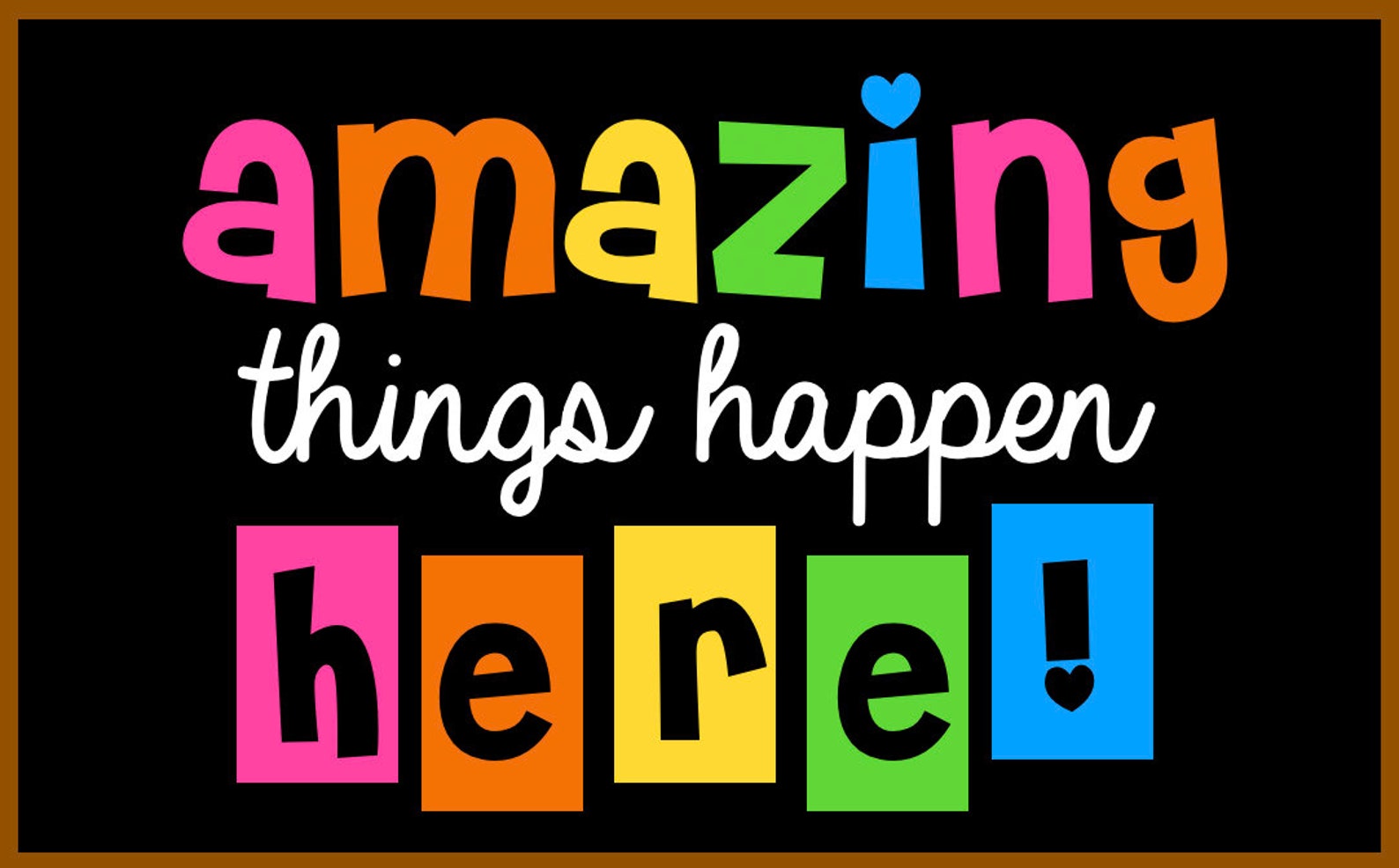 DIGITAL Bulletin Board Amazing Things Happen Here Teacher | Etsy Canada