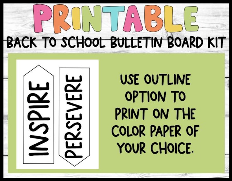 Back to School Bulletin Board Kit: Printable Teacher Resource (PDF ...
