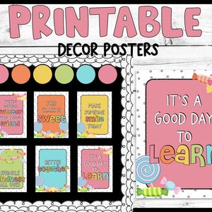 Candy Themed Classroom Decor Bundle (printable) - Etsy