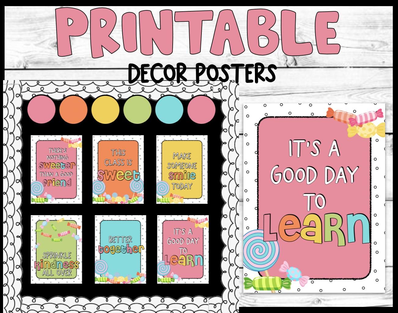 Candy Themed Classroom Decor Bundle (printable) - Etsy