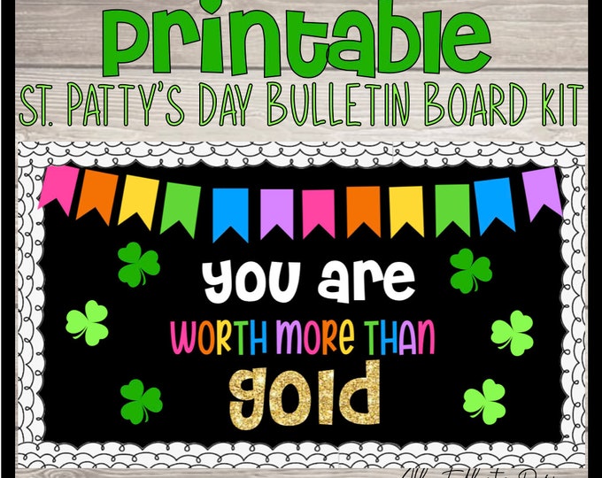 St. Patricks Day Bulletin Board Kit Digital Download DIY - Etsy