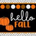Hello Fall Printable Bulletin Board Decor (digital Download) - Etsy