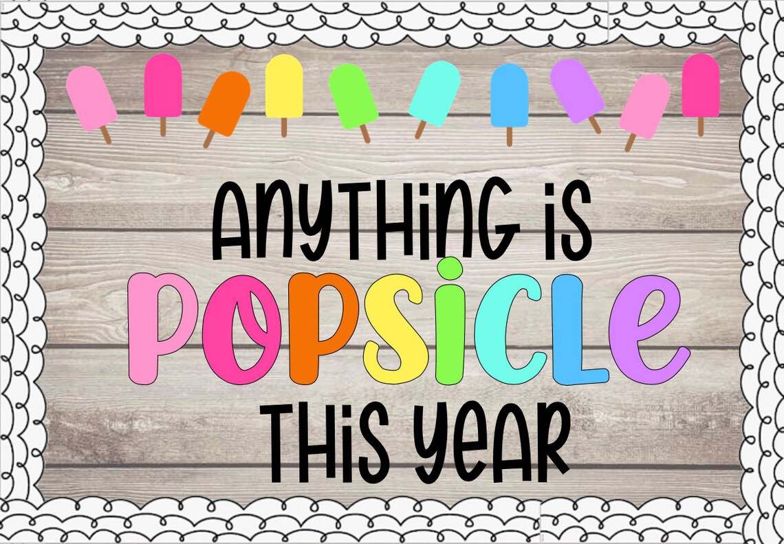 Popsicle Bulletin Board Kit: Back to School Printable Decor (DIY) - Etsy