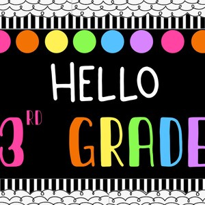 Hello Grade Level, Welcome Sign, Back to School - Etsy