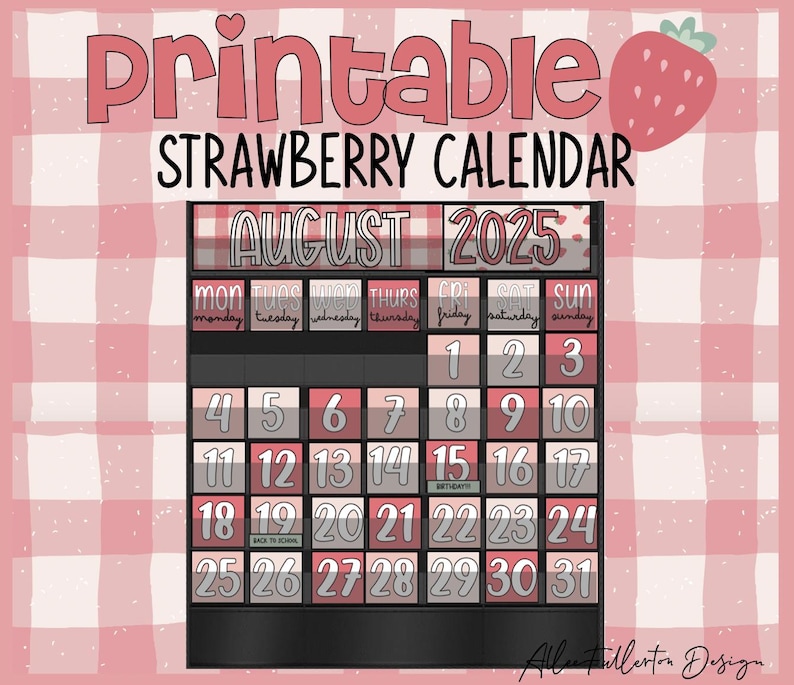 Strawberry Classroom Decor Bundle: Printable Bulletin Board Kit ...