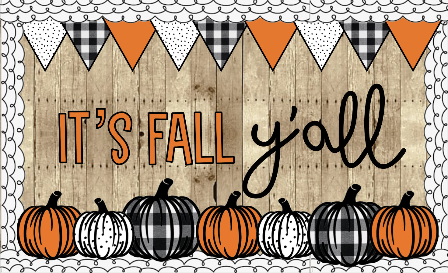 It's Fall Y'all Printable Bulletin Board: Teacher Classroom Decor ...