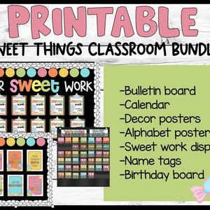 Candy Themed Classroom Decor Bundle (printable) - Etsy