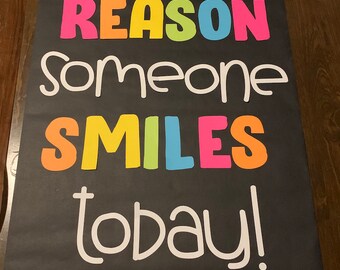 Be the Reason Someone Smiles Today Digital Bulletin Board | Etsy