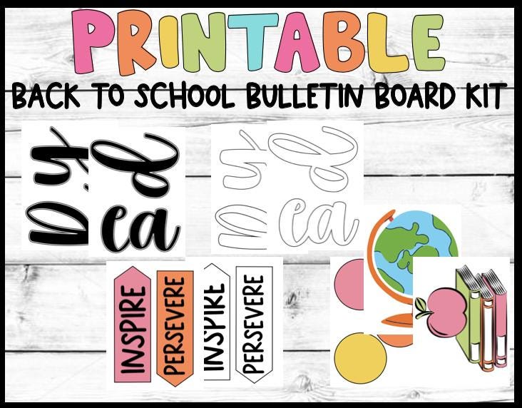 Back to School Bulletin Board Kit: Printable Teacher Resource (PDF ...