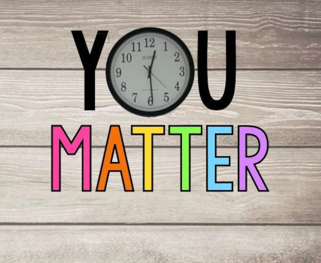 DIGITAL YOU MATTER, Clock Decor, Classroom Decorations, Wall Letters ...