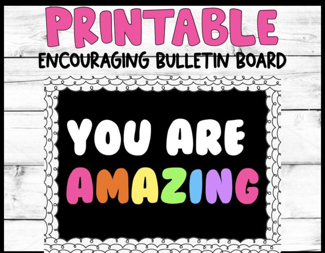YOU ARE AMAZING Printable Bulletin Board, Back to School - Etsy
