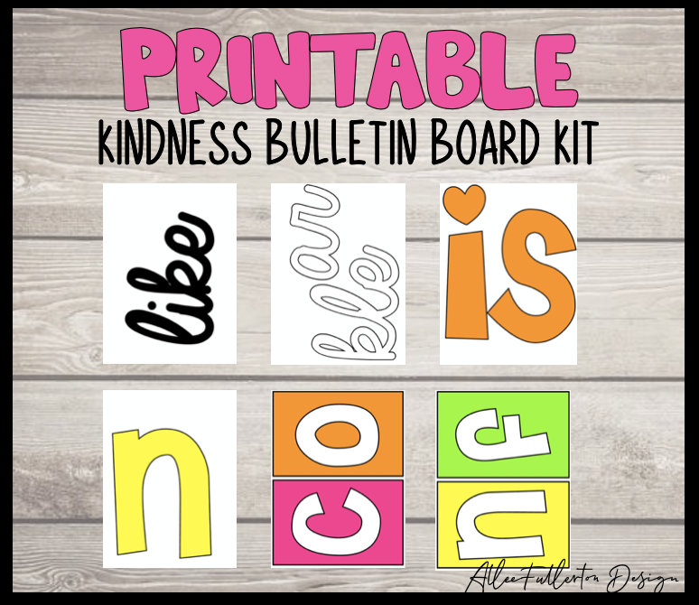 Sprinkle Kindness Around Like Confetti, PRINTABLE Bulletin Board Kit ...