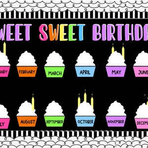 Cupcake Bulletin Board, Back to School, Birthday Decor - Etsy