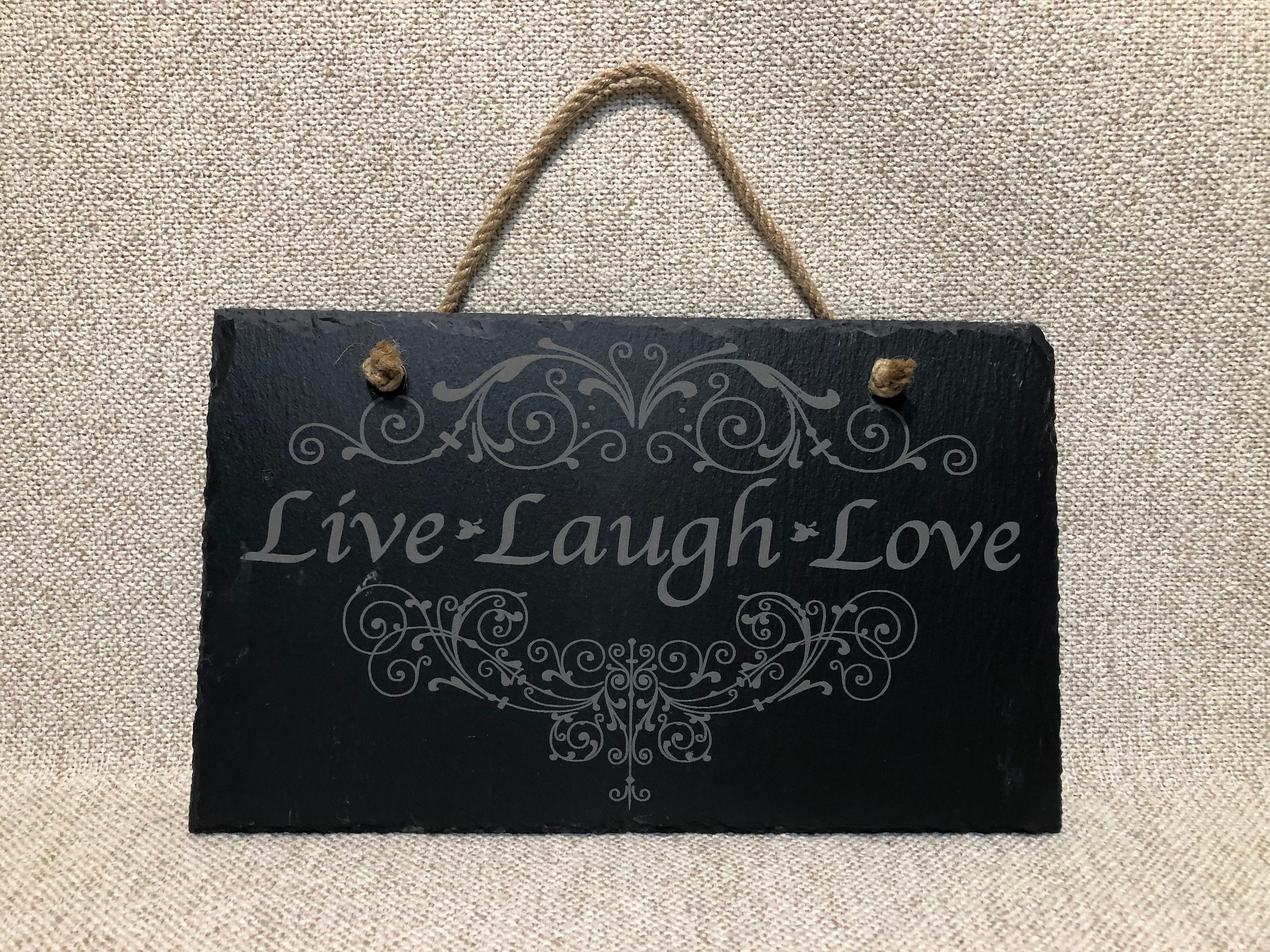 Custom Monogram Laser Engraved Slate Wall, Door, or Table Sign - Etsy