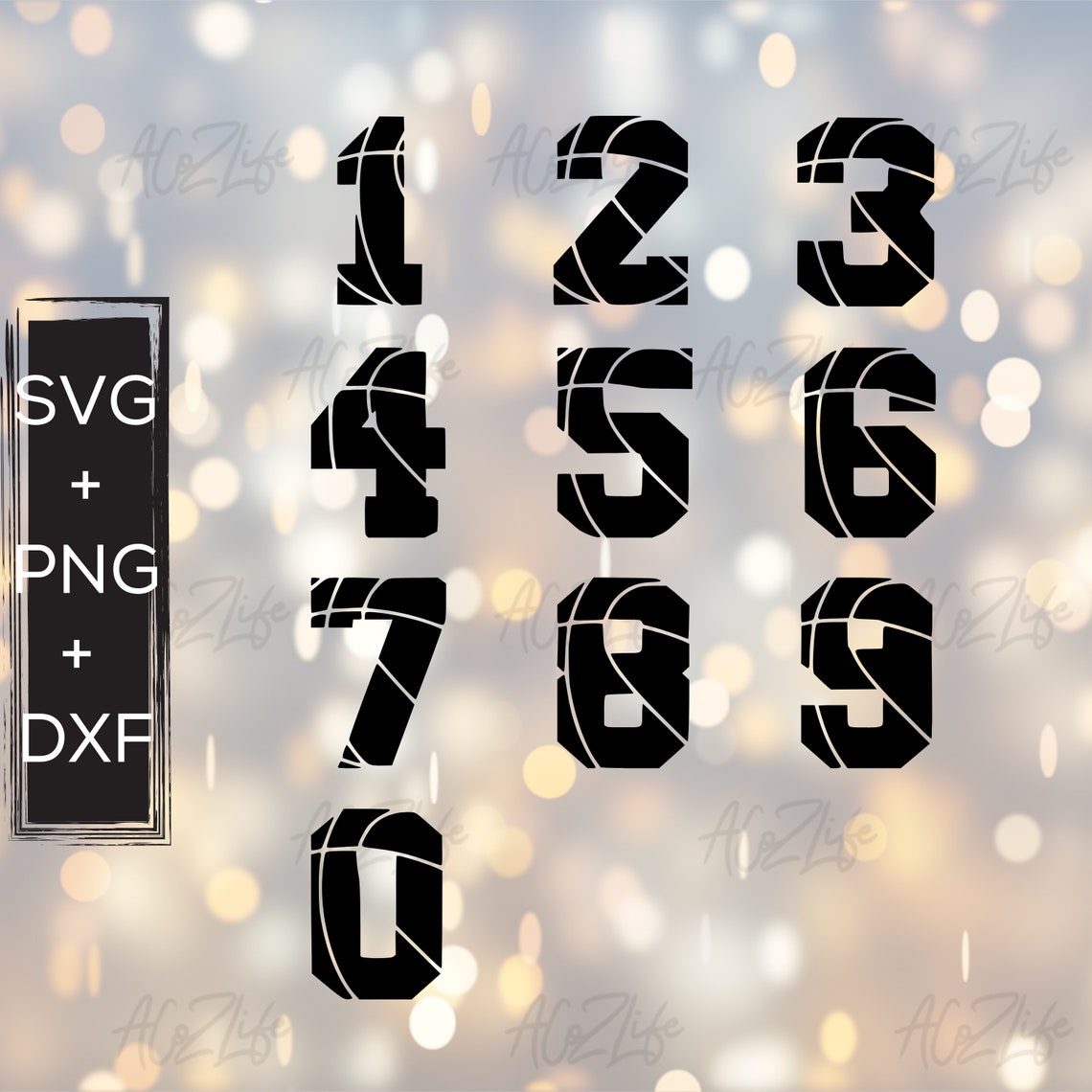 SVG File Basketball Numbers Svg Dxf Png - Etsy