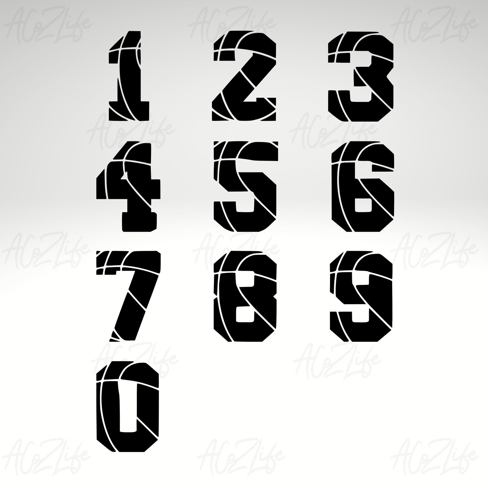 SVG File Basketball Numbers Svg Dxf Png - Etsy