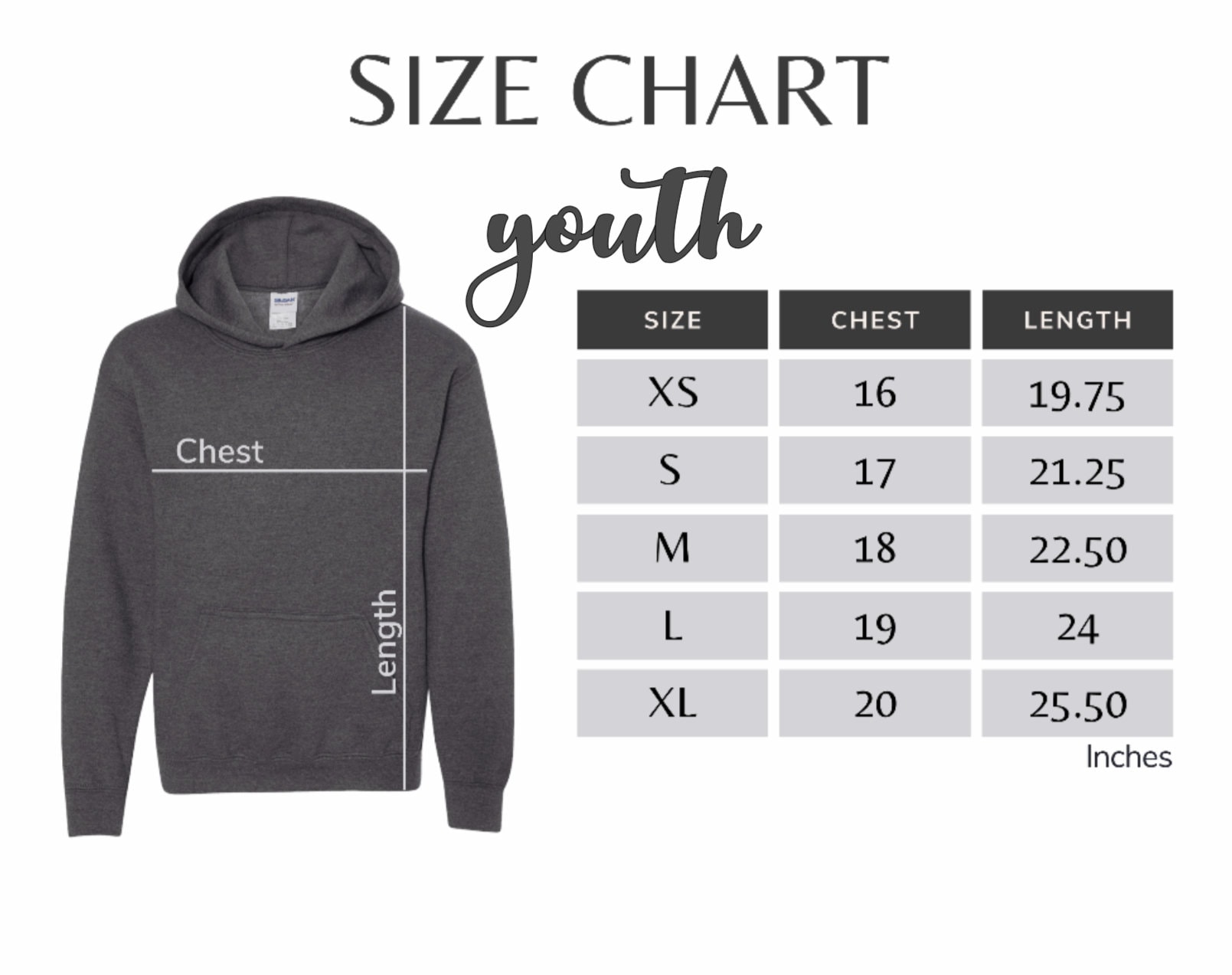 HTV Size Chart: Printable Guide To Shirt Decal Size Snip To, 54% OFF