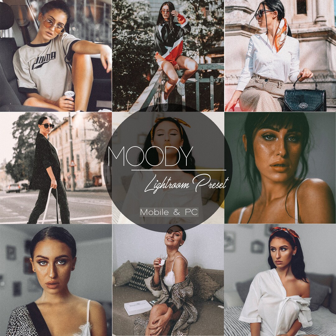 4 MOODY Lightroom MOBILE Presets/ Influencer Preset for Bloggers ...