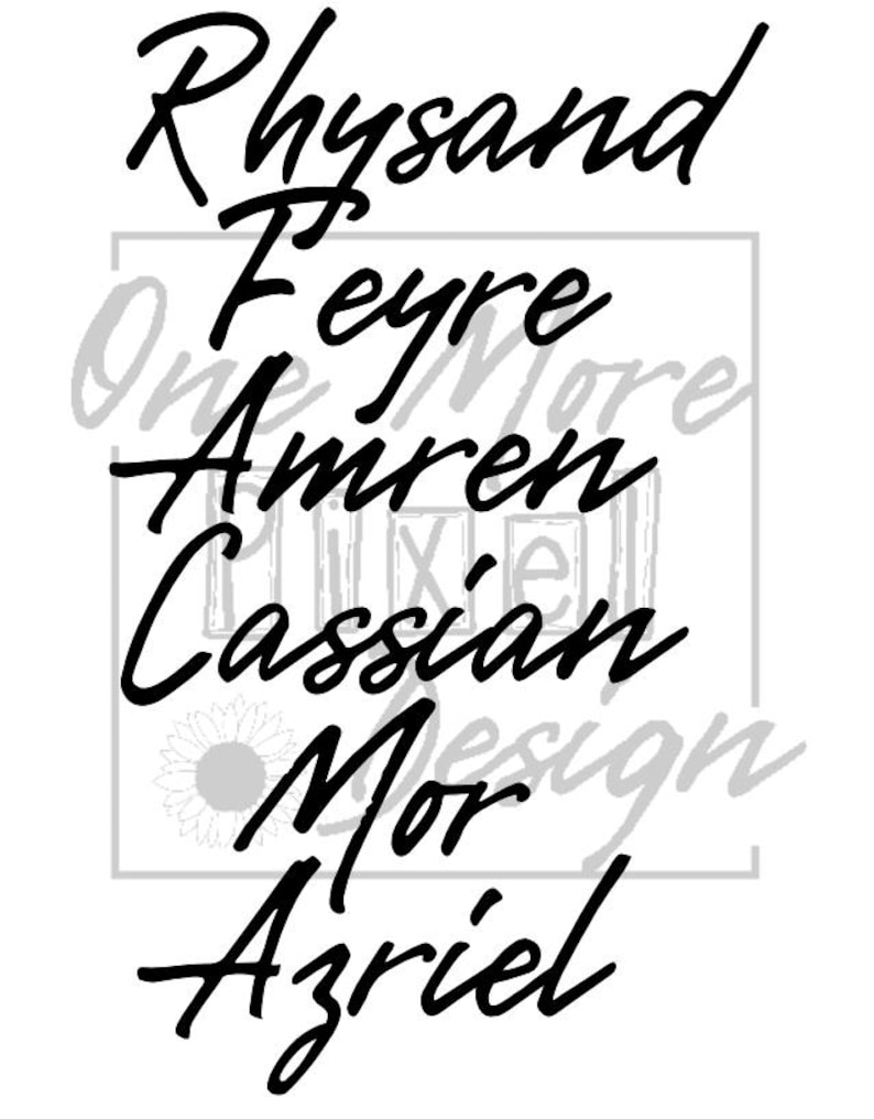 ACOTAR Night Court Inner Circle PNG JPG Digital Download - Etsy