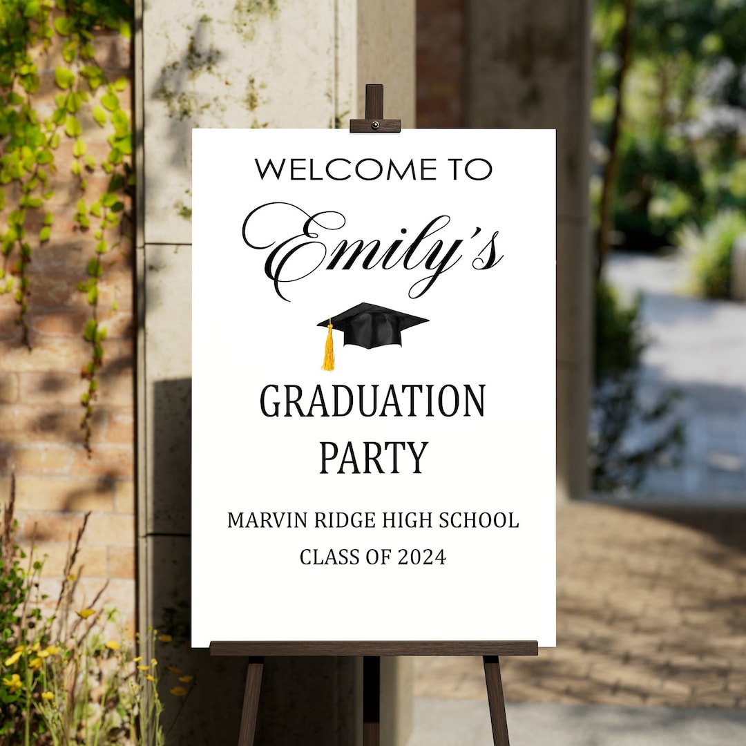 Graduation Welcome Sign/graduation Party Sign/congratulations Graduate ...