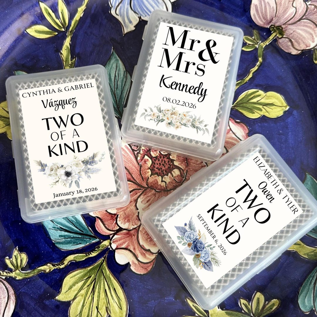 Playing Cards Wedding Favors/personalized Playing Card Labels With Case ...