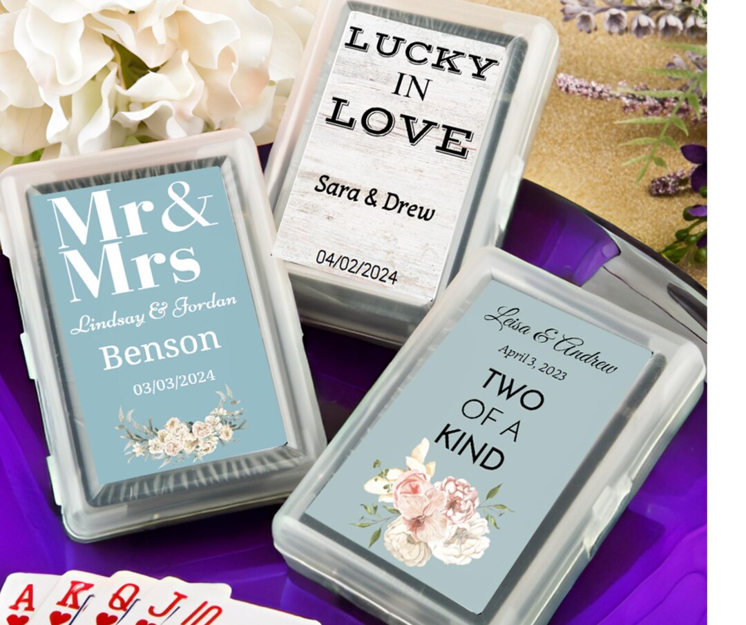 Playing Cards Wedding Favors/customized Playing Card Labels With Case ...