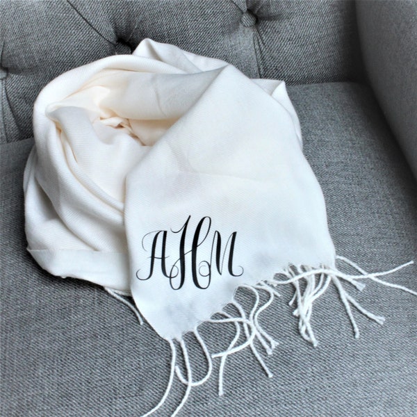 Monogrammed Scarf - Etsy