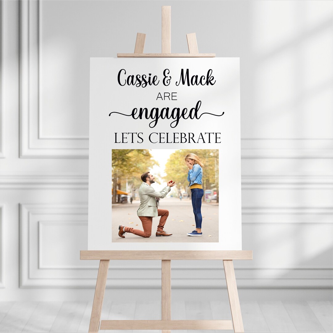 Engagement Photo Celebration Sign/engagment Welcome Sign/engagment ...