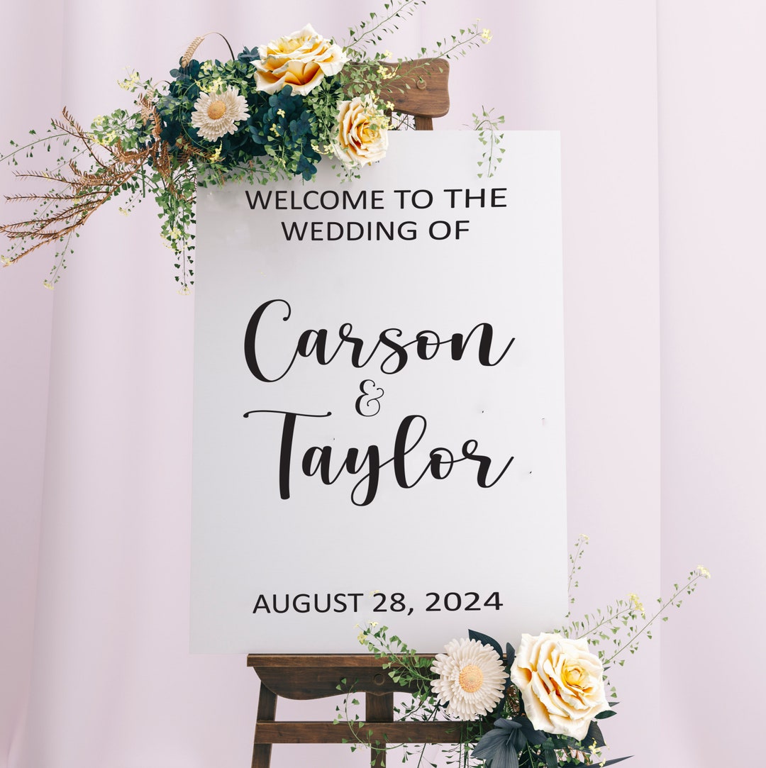 Canvas Wedding Sign Custom Wedding Sign Rehearsal Dinner Sign - Etsy