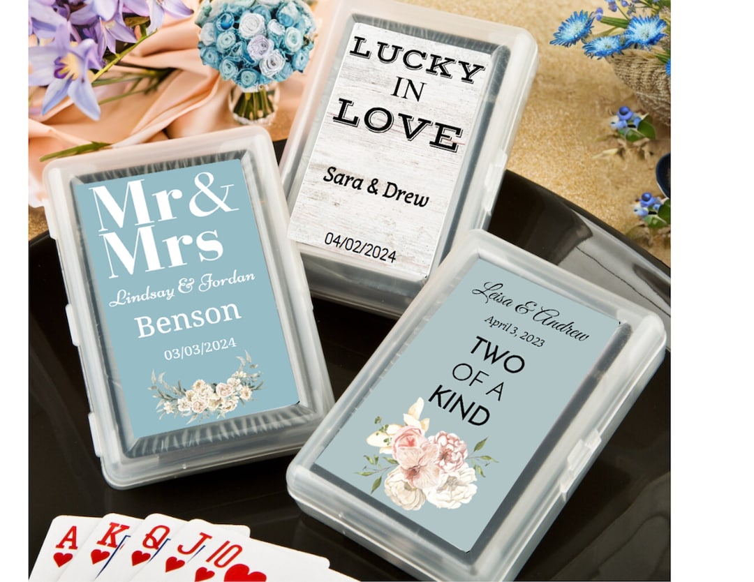 Playing Cards Wedding Favors/customized Playing Card Labels With Case ...