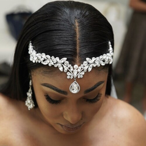 ZOE Gorgeous Swarovski Forehead Jewelry. Unique Design - Etsy