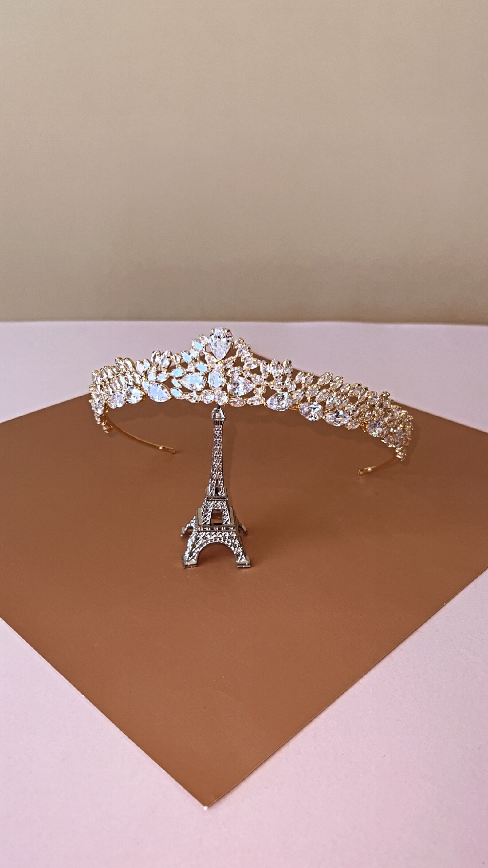 Gold Wedding Tiara Swarovski Crystal Tiara Simple Tiara - Etsy