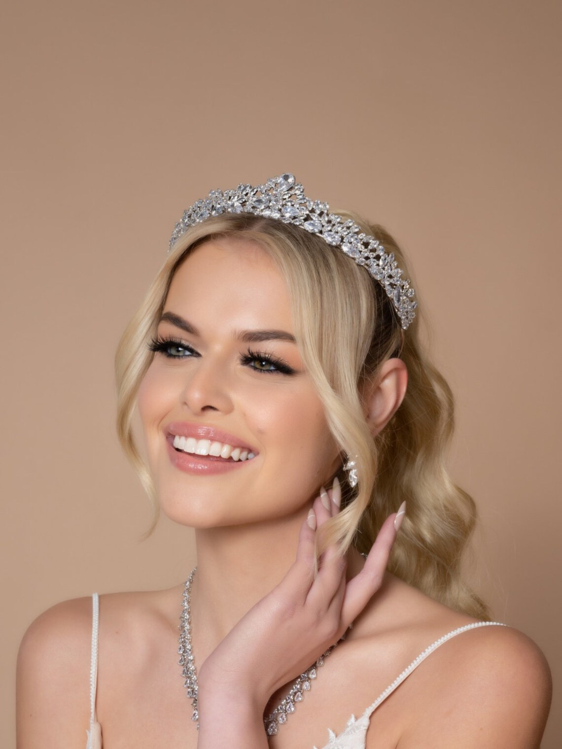 Gold Wedding Tiara Swarovski Crystal Tiara Simple Tiara - Etsy