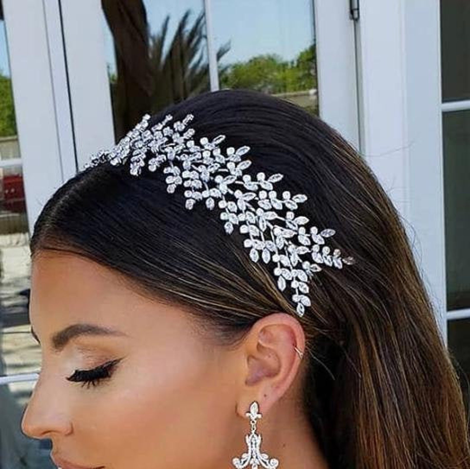 FIONA Bridal Headband, Swarovski Bridal Headband, Elegant Headband ...