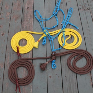 Rope Halter & Mecates - Natural Horsemanship Hackamore - 21 Colors - 2 ...