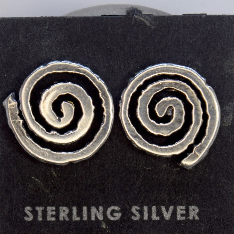 Spiral Swirl Stud Earring - Etsy
