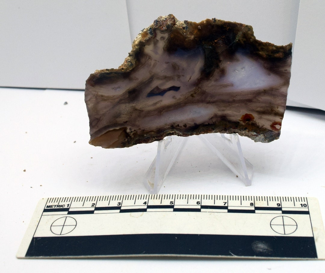 Mexican Ghost Agate Rough Slab Agate 76 Mm Long X 42 Mm Wide X 5 Mm ...