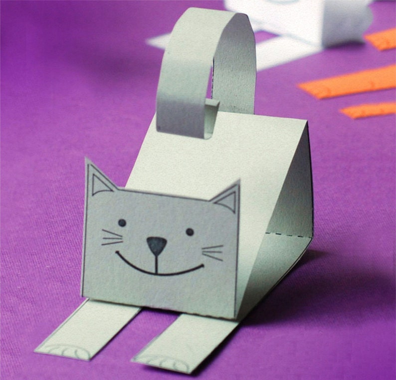 Printable Crafts for Kids Make a Cat Craft Cut and Paste - Etsy