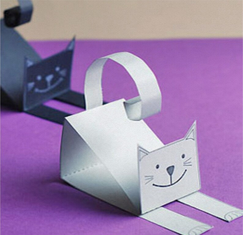 Printable Crafts for Kids Make a Cat Craft Cut and Paste - Etsy