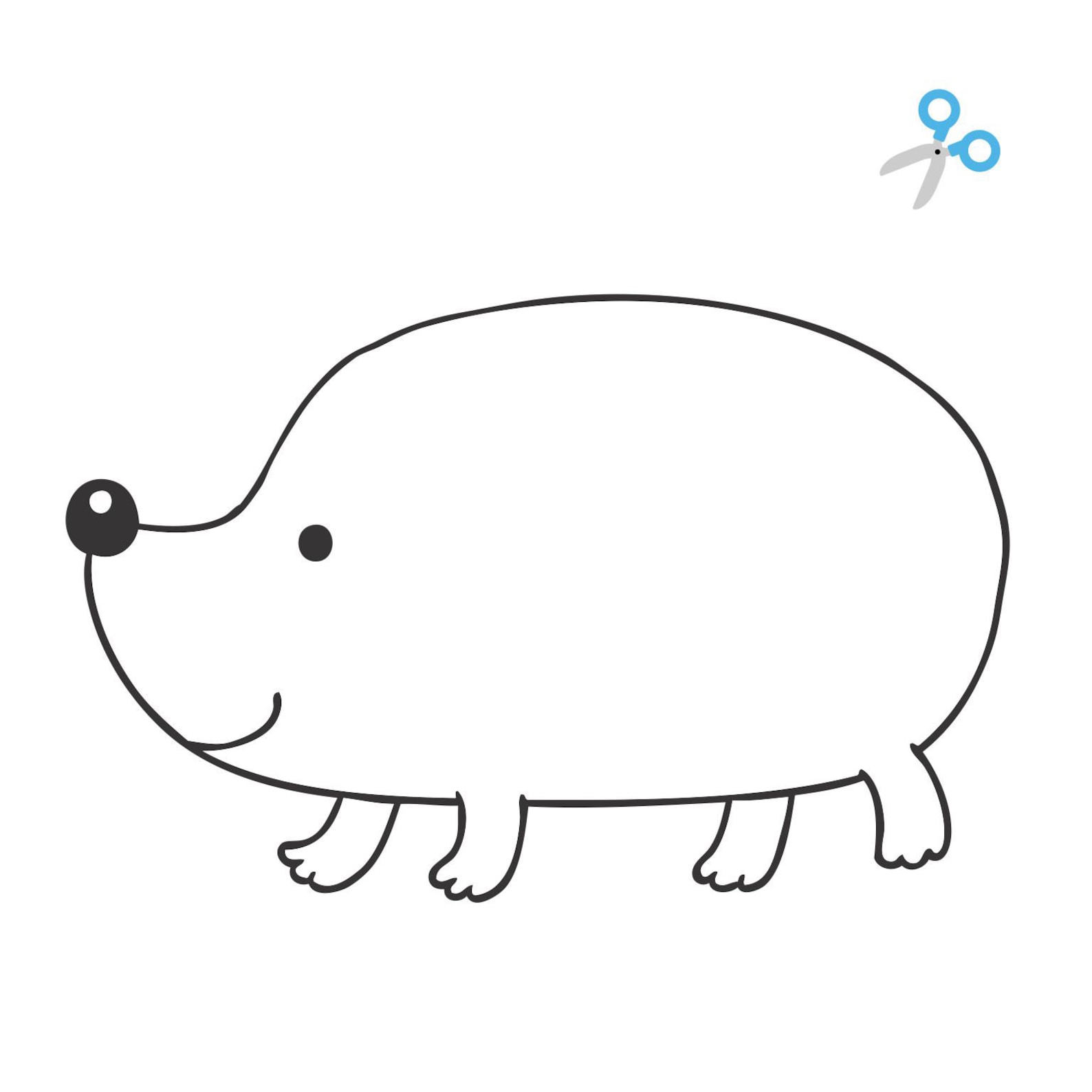 Printable Crafts for Kids Make a Hedgehog Craftcut and Paste - Etsy