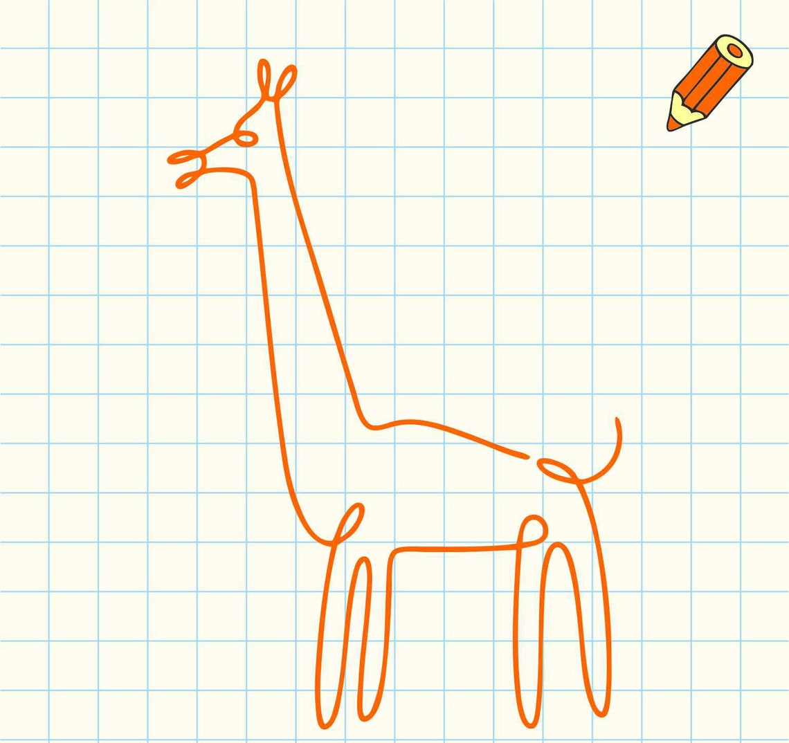 Make a One Line Drawing PDF Kids Learning Activity Attention - Etsy España