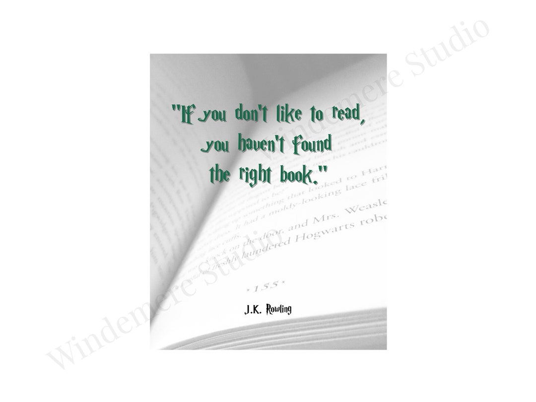 JK Rowling Quote - Book Reading Quote - Inspirational - Digital ...