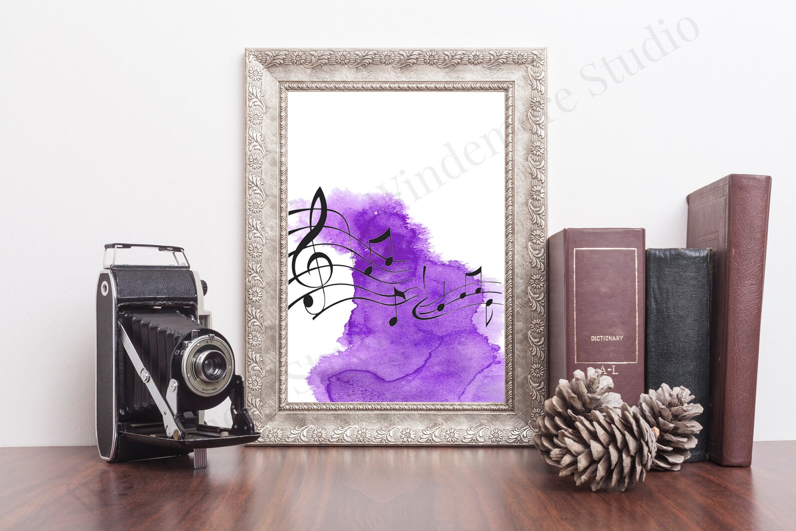 Purple Treble Clef - Music Notes - Watercolor - Digital Download ...