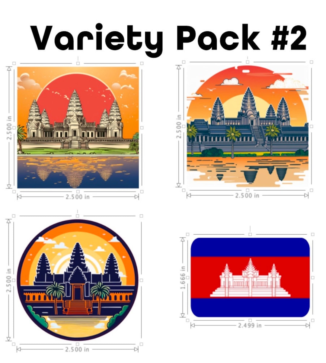 Cambodia Sticker Pack - Etsy