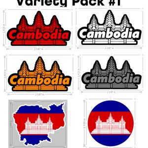 Cambodia Sticker Pack - Etsy