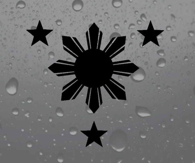 Filipino Sun and Star Decal - Etsy