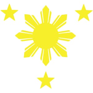 Filipino Sun and Star Decal - Etsy