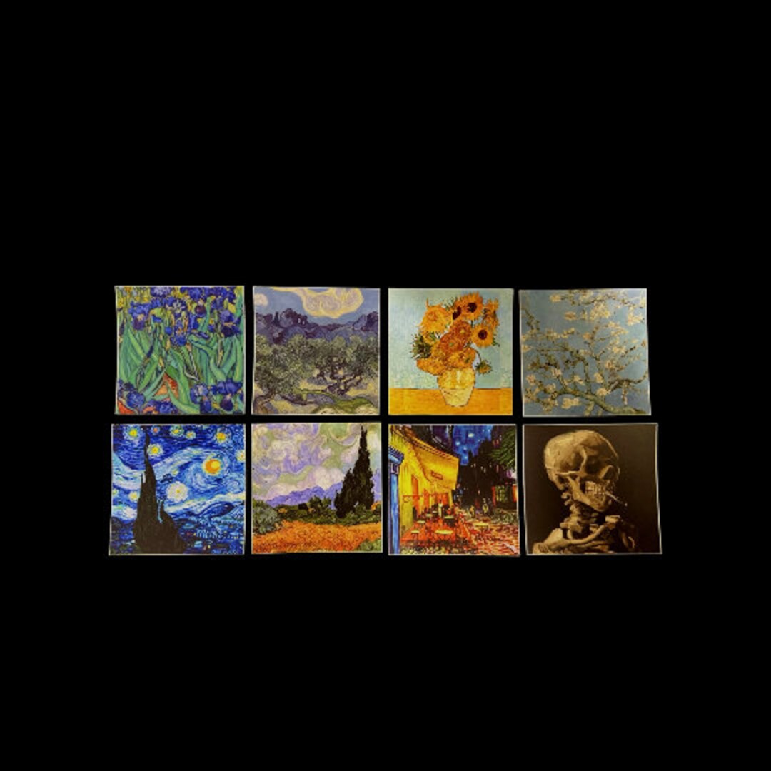 Van Gogh Sticker Mega Pack Set of 8 Gift Item for Candle Lovers, Fine ...